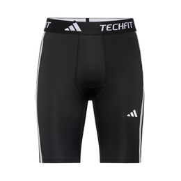 adidas Performance Sportshorts 'TECHFIT Compression Training 3-Stripes Short' Herren Gr&ouml;&szlig;e XXS schwarz / wei&szlig;