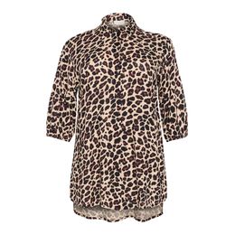 Kaffe Curve Bluse 'KC Sonna' Damen Gr&ouml;&szlig;e 4XL beige / braun / schwarz