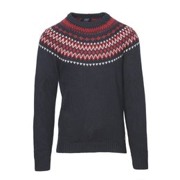 Koroshi Pullover Herren Gr&ouml;&szlig;e S navy / brombeer / karminrot / wei&szlig;