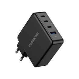 Riversong PowerKub 100W GaN Charger 3xUSB-C/1XUSB-A Output Black