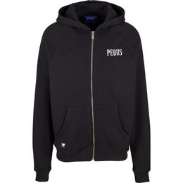 PEQUS Sweatjacke Herren Gr&ouml;&szlig;e S schwarz / wei&szlig;