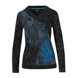 Koroshi Shirt Damen Gr&ouml;&szlig;e S blau / schwarz