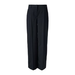 comma, COMMA B&uuml;gelfaltenhose Damen Gr&ouml;&szlig;e 52 navy / silber