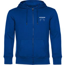 multifanshop Kapuzen Sweatshirt Jacke - Hoffenheim - Herzschlag - Druck wei&szlig; - Sweat
