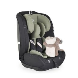 Moni Kindersitz i-Size Start (76-150cm) Kopfst&uuml;tze verstellbar, Kuscheltier gr&uuml;n