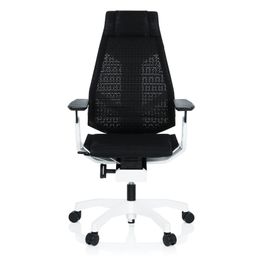 hjh OFFICE High End B&uuml;rostuhl GENIDIA PRO WHITE Netzstoff mit Armlehnen