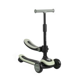 Kikkaboo Kinderroller 2 in 1 Treo Laufrad, Sitz, faltbar, Lenkerh&ouml;he verstellbar gr&uuml;n