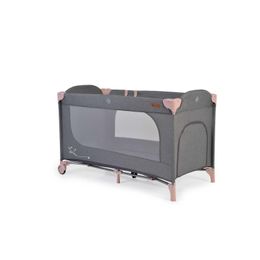 Cangaroo Reisebett Skyglow Laufstall 2 R&auml;der mit Bremsen Matratze Seiteneingang rosa
