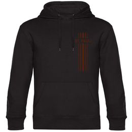 multifanshop Kapuzen Sweatshirt - St. Pauli - Streifen - Druck braun - Hoodie