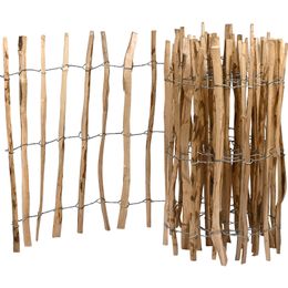 Dobar Staketen-Zaun Haselnuss 90x500cm