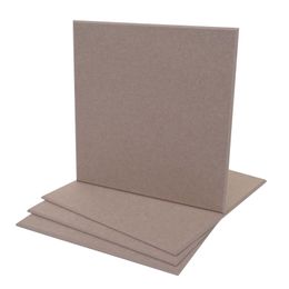 4er-Set Akustikwandpaneel MCW-L52, Wandpaneele Akustikplatten, schalld&auml;mmend 1qm Fl&auml;che 50x50cm ~ hellbraun