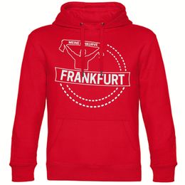 multifanshop Kapuzen Sweatshirt - Frankfurt - Meine Fankurve - Druck wei&szlig; - Hoodie