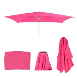 MCW Ersatz-Bezug f&uuml;r Sonnenschirm Castellammare, Sonnenschirmbezug Ersatzbezug, 2x3m rechteckig Stoff/Textil 4,5kg UV 50+ ~ pink