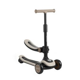 Kikkaboo Kinderroller 2 in 1 Treo Laufrad, Sitz, faltbar, Lenkerh&ouml;he verstellbar beige