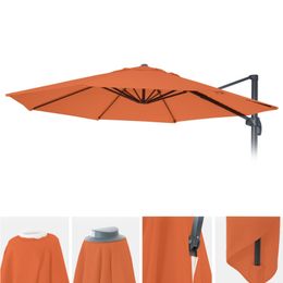 Sonnenschirmbezug MCW-A96, 8 Streben rund &Oslash;3m 220g/m&sup2; Polyester, Ersatz-Bezug z.B. f&uuml;r Ampelschirm MCW-A96 ~ terracotta