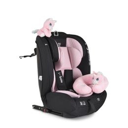 Moni Kindersitz i-Size i-Safe (76-150cm) Isofix, Top Tether, 13-fach verstellbar rosa