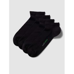 Camano Sneakersocken mit Label-Detail im 4er-Pack Modell 'bamboo'