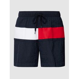 Tommy Hilfiger Regular Fit Badehose mit Kontrasteinsatz