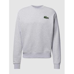 Lacoste Loose Fit Sweatshirt in Melange-Optik