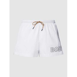 BOSS Badehose mit Label-Detail Modell 'Mooneye'