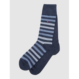 Tommy Hilfiger Socken mit Label-Detail im 2er-Pack Modell 'DUO STRIPE SOCK'