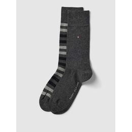 Tommy Hilfiger Socken mit Label-Detail im 2er-Pack Modell 'DUO STRIPE SOCK'