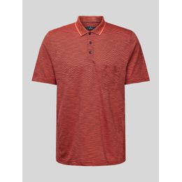 Ragman Poloshirt mit Streifenmuster und Brusttasche