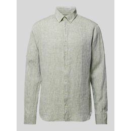 Brax Modern Fit Leinenhemd mit Button-Down-Kragen Modell 'Dirk'