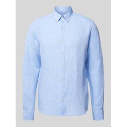 Brax Modern Fit Leinenhemd mit Button-Down-Kragen Modell 'Dirk'