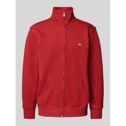 Gant Regular Fit Sweatjacke mit Label-Stitching Modell 'SGIELD'