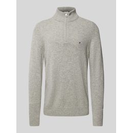 Tommy Hilfiger Wollpullover mit Stehkragen Modell 'LAMBSWOOL'