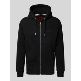 Superdry Sweatjacke mit Label-Stitching