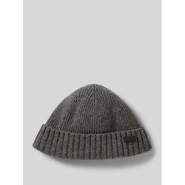 Barbour Beanie mit Label-Badge