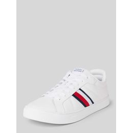 Tommy Hilfiger Ledersneaker mit Kontraststreifen Modell 'ICON COURT'