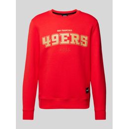 BOSS Orange Sweatshirt mit Label-Patch Modell 'NFL'