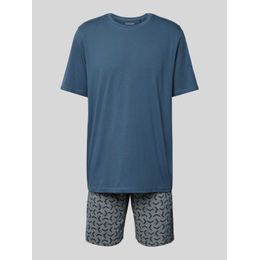 Schiesser Pyjama mit Motiv-Print