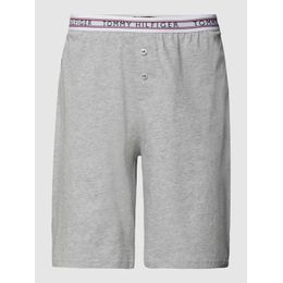 Tommy Hilfiger Pyjama-Shorts mit Logo-Stitching