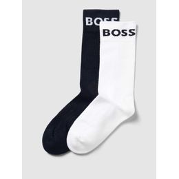 BOSS Socken mit Label-Print im 2er-Pack