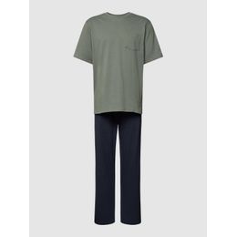 Schiesser Pyjama aus Baumwolle Modell 'Essentials Nightwear'