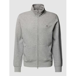 Gant Regular Fit Sweatjacke mit Label-Stitching