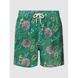 Mc2 Saint Barth Badehose mit Allover-Muster Modell 'GUSTAVIA LINEN'