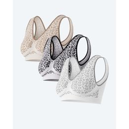 Lavelle Seamless Bra "Leopard", 3er Pack