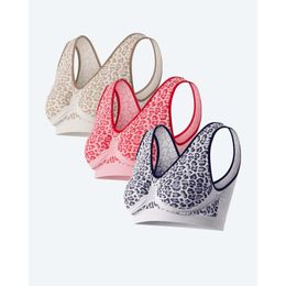 Lavelle Seamless Bra "Leopard", 3er Pack