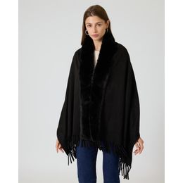 Judith Williams Poncho mit Webpelz