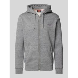 Superdry Sweatjacke mit Label-Stitching