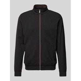 Bugatti Sweatjacke mit Stehkragen