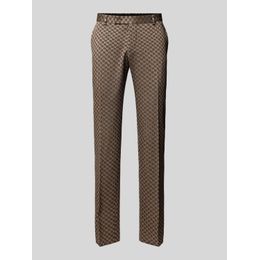 K by KARL LAGERFELD Slim Fit Anzughose mit Allover-Muster