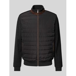 Bugatti Sweatjacke mit Stehkragen