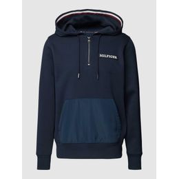 Tommy Hilfiger Hoodie mit kurzem Reißverschluss Modell 'MONOTYPE