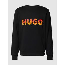 Hugo Sweatshirt mit Label-Print Modell 'Ditmo'